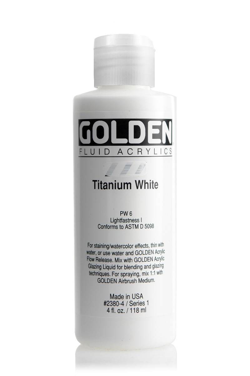 Golden Fluid 118 ml Titanium White s1 – Myndlist